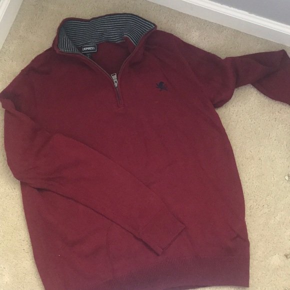 Sweaters | Express Half Zip Maroon | Poshmark